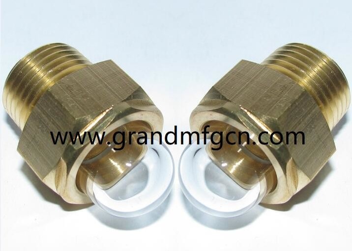 NPT thread 1/2" 3/8”3/4" 1" 3-D BULLSEYE COOLANT SIGHT GLASS SURGER ...