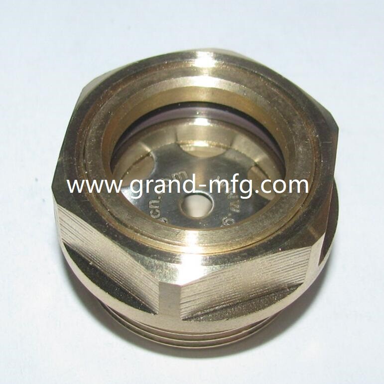 G3/8" BSP pump oil tank brass oil level checking sight glass gear box ...