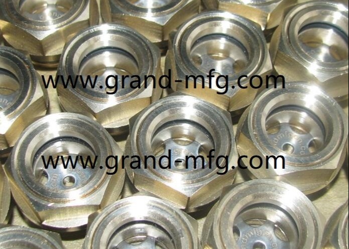 G3/8" BSP pump oil tank brass oil level checking sight glass gear box ...