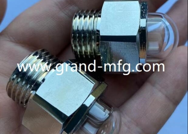 male Metric thread M22*1.5 Brass Fluid level sight glass with reflector ...