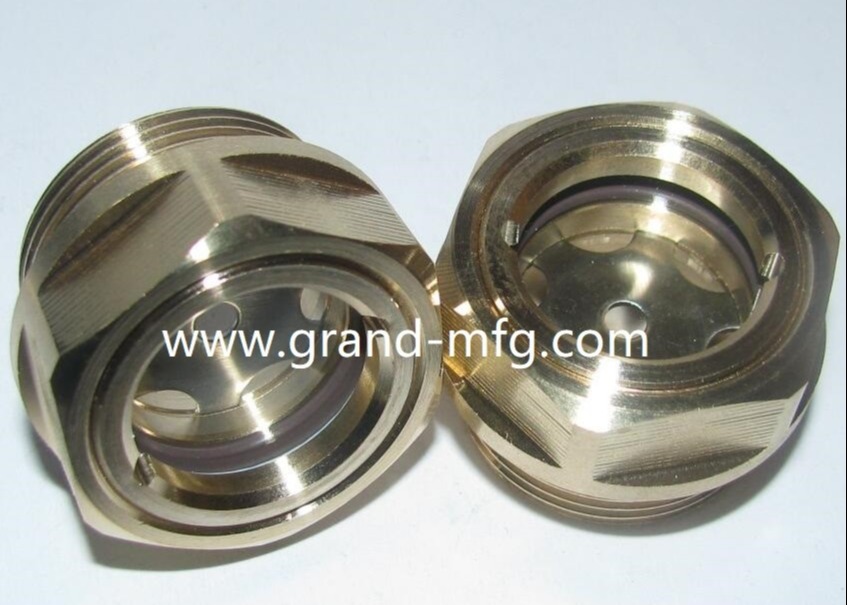 male Metric thread M22*1.5 Brass Fluid level sight glass with reflector ...