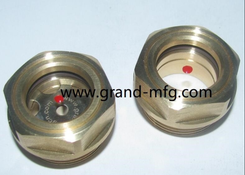 male Metric thread M22*1.5 Brass Fluid level sight glass with reflector ...