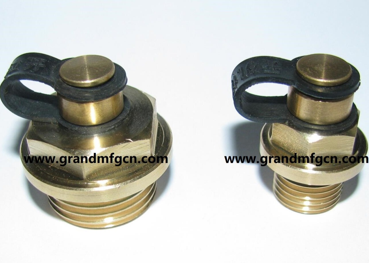 NPT 1/2" brass breather vent plugs with brass filler air released valve ...