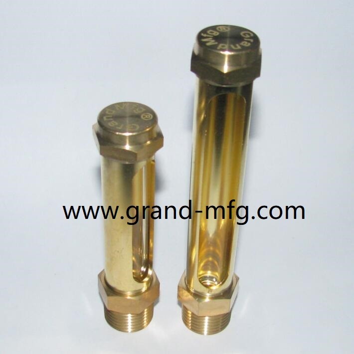 BSP 3/4 INCH Sraight brass oil level gauge indicator with level marks ...