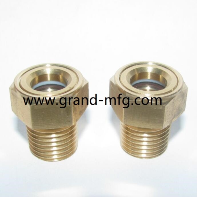 3/8 inch NPT Hex Top Liquid Dome Oil Level Sight Glass Oil Windows 1/2 ...