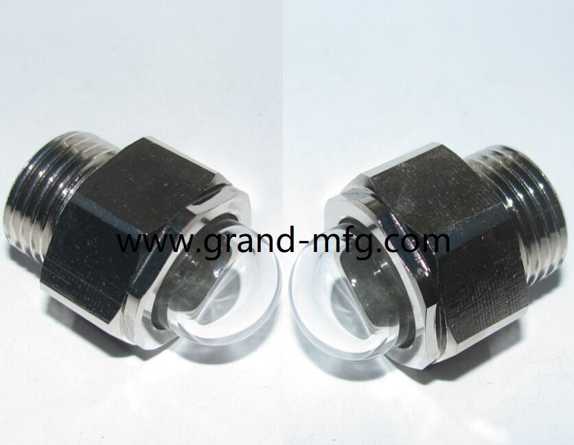 3/8 inch NPT Hex Top Liquid Dome Oil Level Sight Glass Oil Windows 1/2 ...