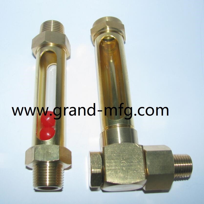 NPT 3/8 INCH Sraight brass oil level gauge indicator with level marks ...