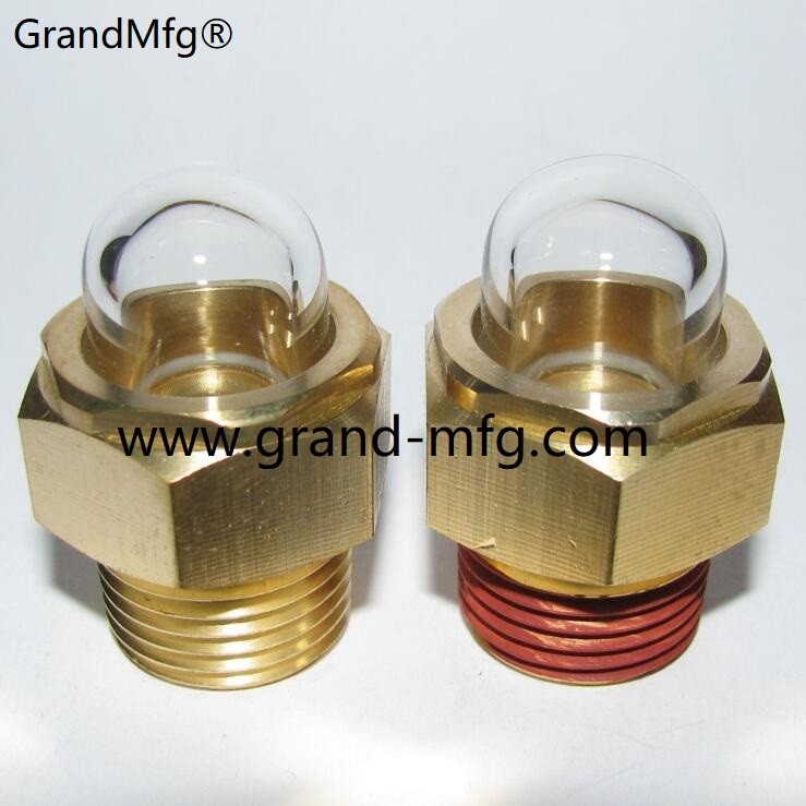 3/8 inch NPT Hex Top Liquid Dome Oil Level Sight Glass Oil Windows 1/2 ...