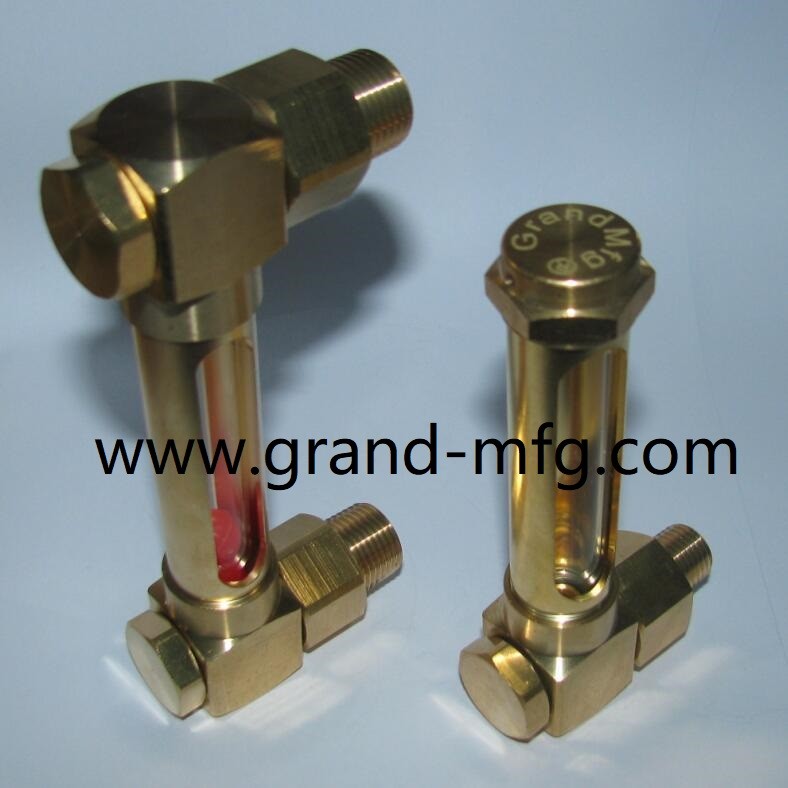 BSP 3/4 INCH Sraight brass oil level gauge indicator with level marks ...