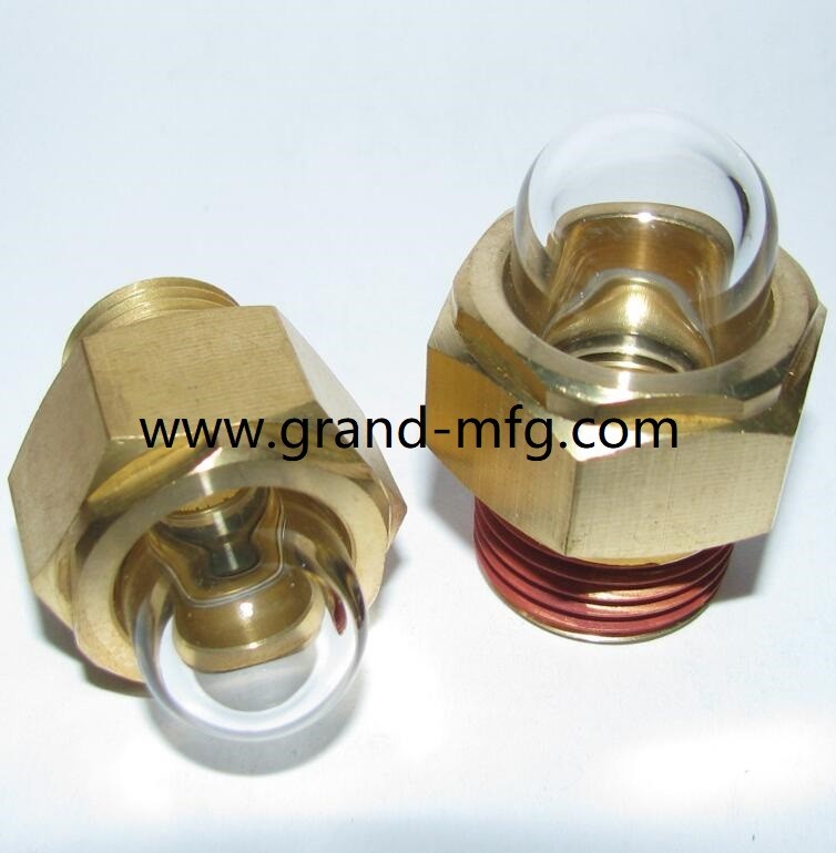NPT thread 1/2" 3/8”3/4" 1" 3-D BULLSEYE SIGHT GLASS observa Dome Oil ...