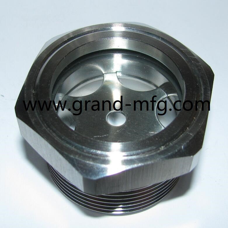 G3/4" stainless steel 304 oil sight glass window hex Oil level sight ...