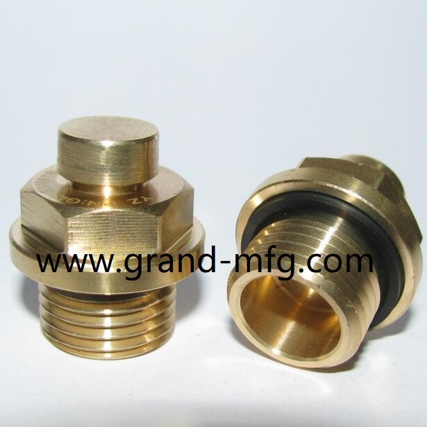 Metric thread M10X1 brass breather vent plug for hydraulic reservoir ...