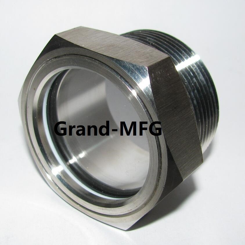 Pressure 1500PSI liquid level sight flow viewport gauge 2" NPT thread ...