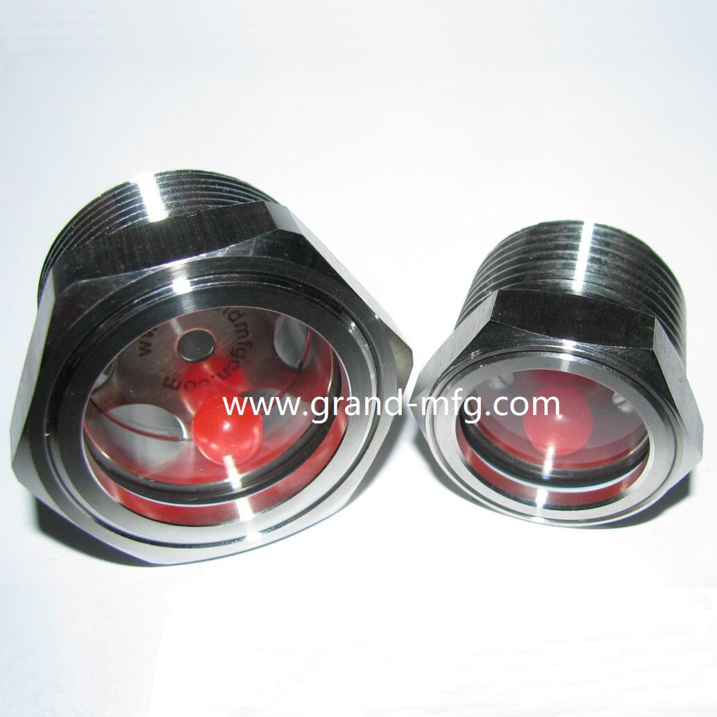 male NPT 1" Stainless Steel 304 bulls eye oil sight glasses with high ...