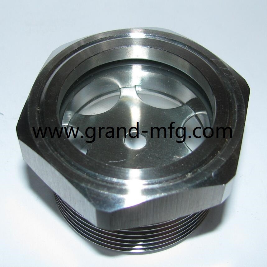 male NPT 1" Stainless Steel 304 bulls eye oil sight glasses with high ...
