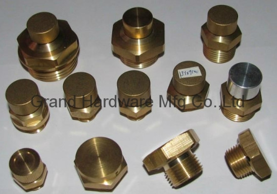 G thread 1/2" male thread natural brass breather vent plugs for compressors