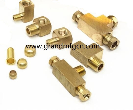 Custom Brass forged Turning parts brass elbow connector fittings NPT ...