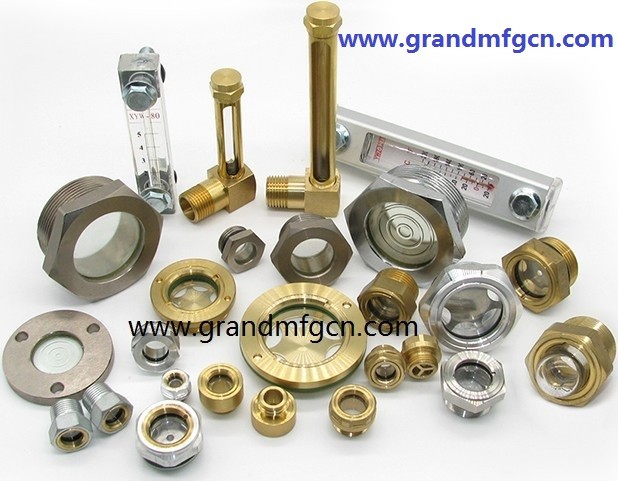 NPT thread brass oil level sight glasses oil level gauge indicators ...