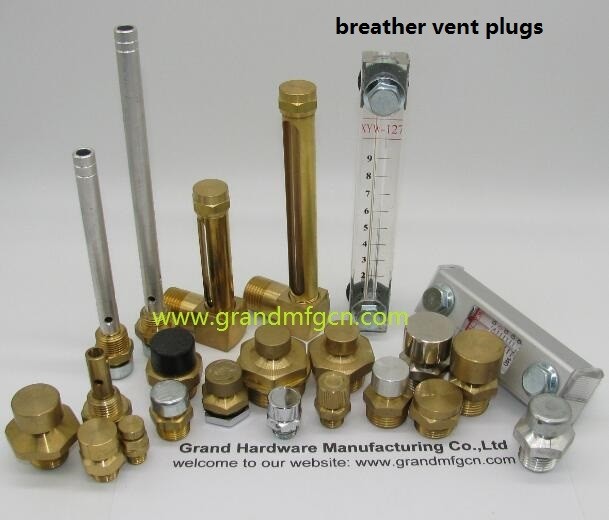 NPT 3/8" 1/2" brass breather vent plugs with brass filler air released ...