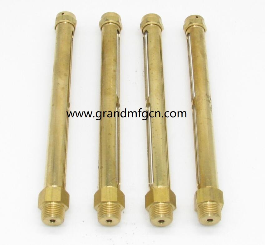 BSP 3/4 INCH Sraight brass oil level gauge indicator with level marks ...