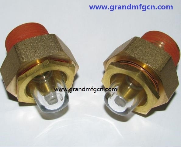 male NPT pipe threads 1 inch domed shaped flow liquid level indicators oil level sight glass ...
