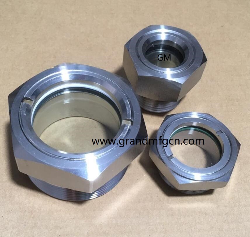 NPT 3/4 1/2 inch stainless steel 304 oil lubrication system visual oil level indicator BHO oil ...