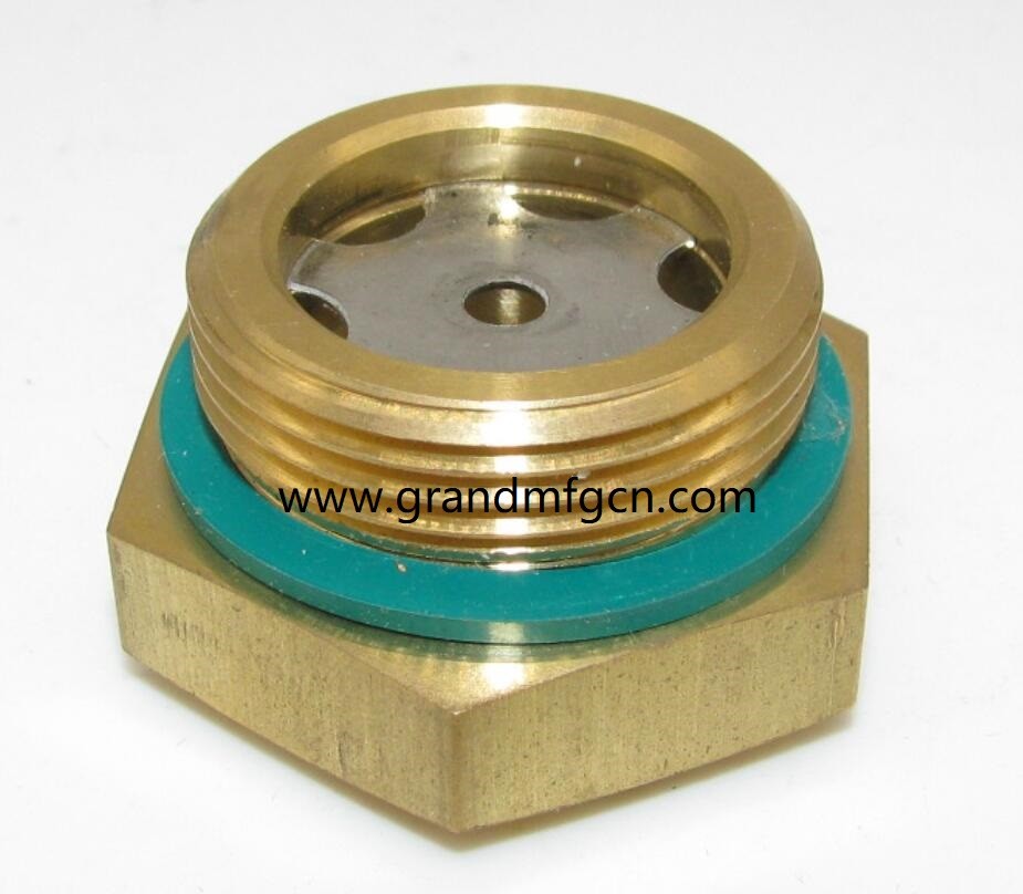 M60X2 Brass blower lubrication system Oil levels Hex screw-in Oil level ...