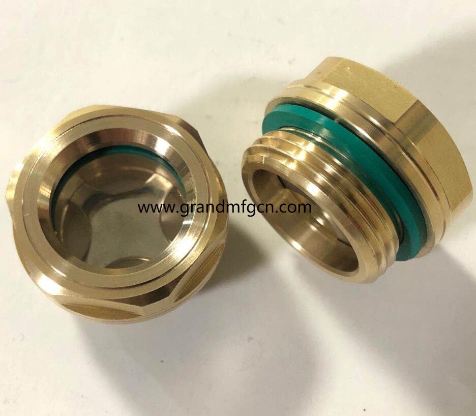 UNF3/4" oil level sight with hexagon nut for tank oil level checking ...