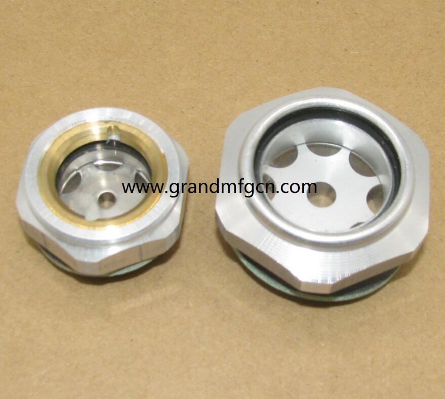 G3/4" Aluminum blower lubrication system Oil levels Hex screw-in Oil ...