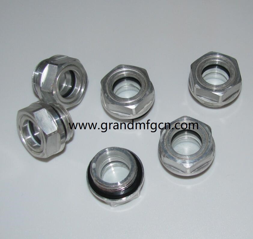 G1/4”3/8"corrosion resistant blower aluminum oil levels hex screw-in ...