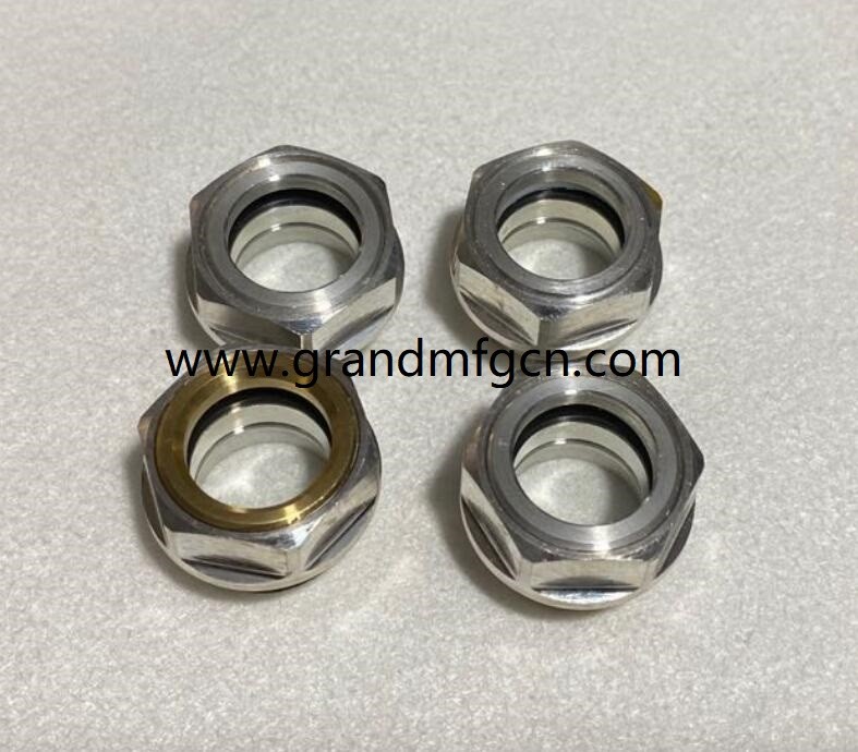 G1/4”3/8"corrosion resistant blower aluminum oil levels hex screw-in ...