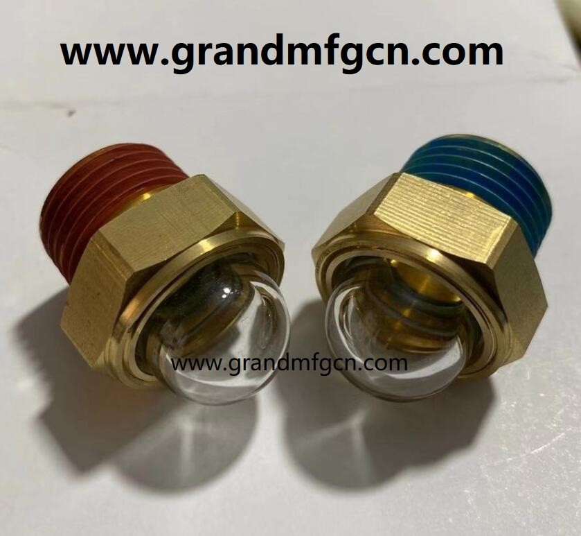 male NPT thread 1 INCH brass domed oil level sight indicator hex screw ...