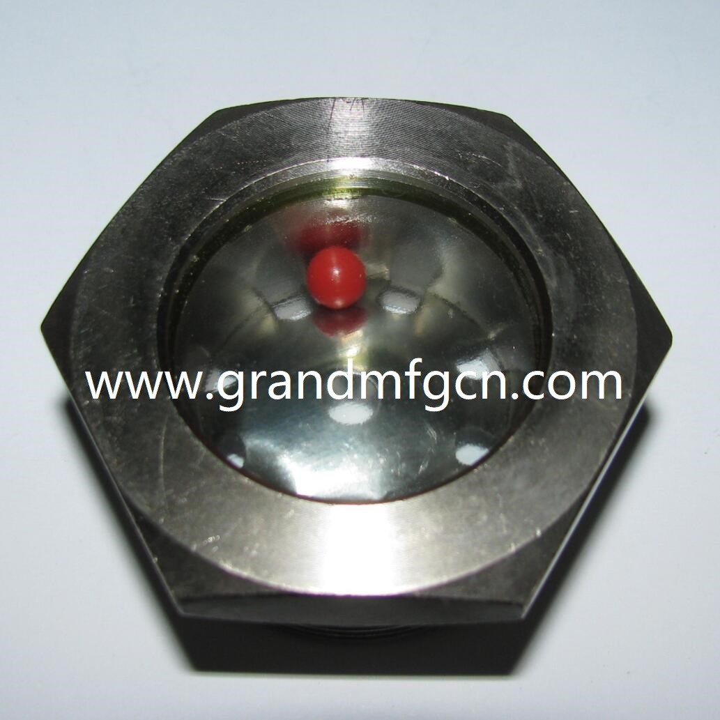 NPT 2" BITZER refrigeration fused steel sight glass with red floating ...