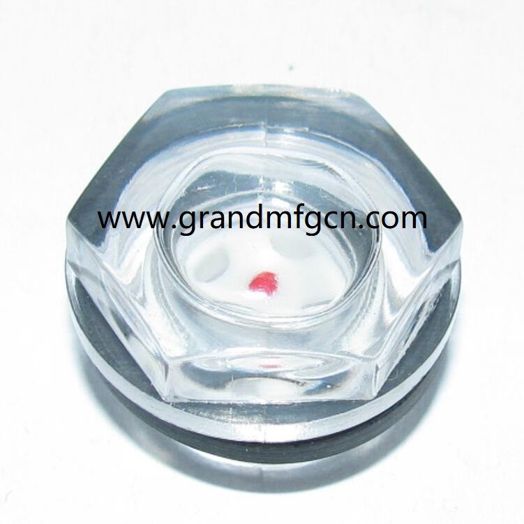 G thread 1/4" 1/2" 3/4" 1" 2" polycarbonate sight glass,plastic oil ...