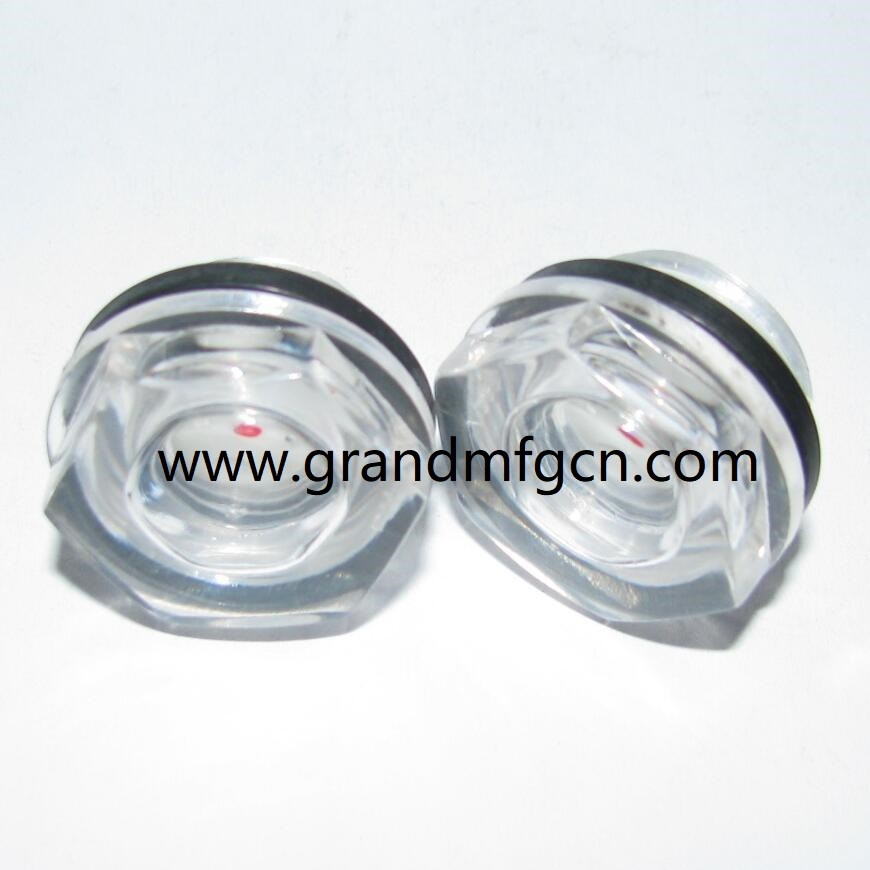 G thread 1/4" 1/2" 3/4" 1" 2" polycarbonate sight glass,plastic oil ...