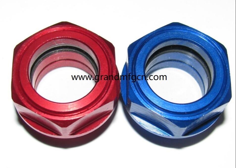 M42X1.5 M27X1.5 Aluminum anodizing color milled hex screw-in Oil level ...