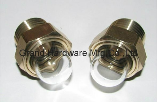 male Metric thread M22*1.5 Brass Fluid level sight glass with reflector ...