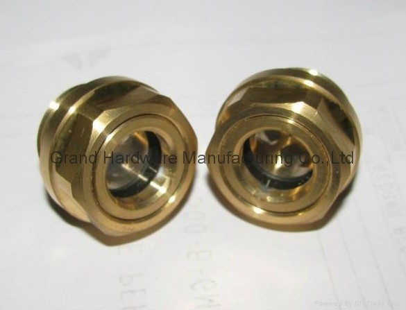 male Metric thread M22*1.5 Brass Fluid level sight glass with reflector ...